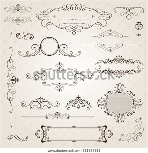 Vintage Frames Scroll Elements Stock Vector Royalty Free Shutterstock