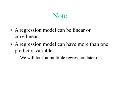 Ppt Linear Regression With One Predictor Variable Powerpoint