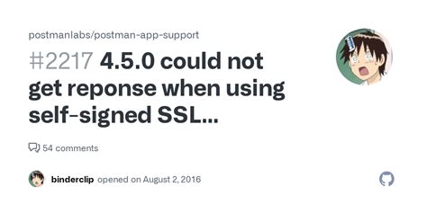 450 Could Not Get Reponse When Using Self Signed Ssl Certificates
