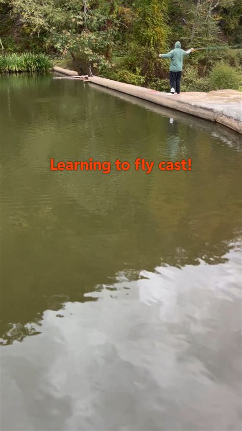 Stepson Learning To Fly Cast At Our Local Park Pond Cant Wait Till He Hooks Up Hes Gonna