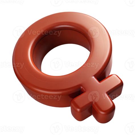 3d Render Of Female Gender Symbol 52559522 Png