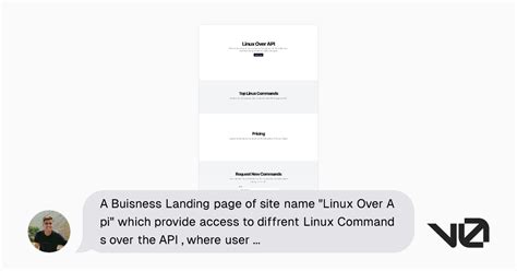 A Buisness Landing Page Of Site Name Linux Over Api Which Provide