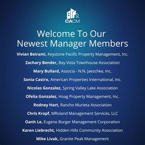 cacm on linkedin cacm hoa communitymanagement newmembers welcome