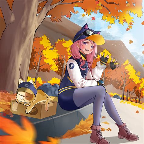 Steam Delivery Girl Steam Platform Absurdres Artist Request
