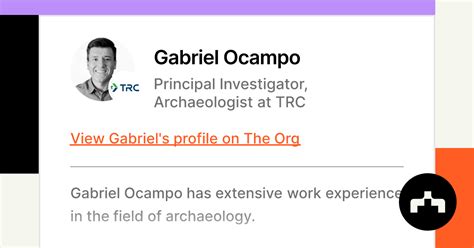 Gabriel Ocampo Principal Investigator Archaeologist At Trc The Org