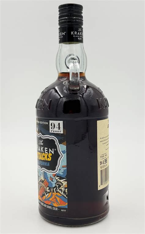 The Kraken Attacks California Limited Edition Black Spiced Rum 94 Proof