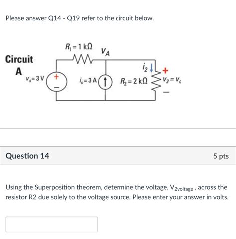 solved please answer q14 q19 refer to the circuit below