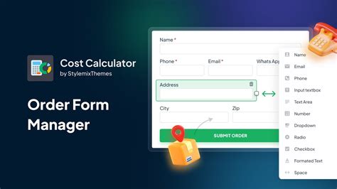 How To Create Custom Order Forms Using Cost Calculators Form Manager Step By Step Guide Youtube