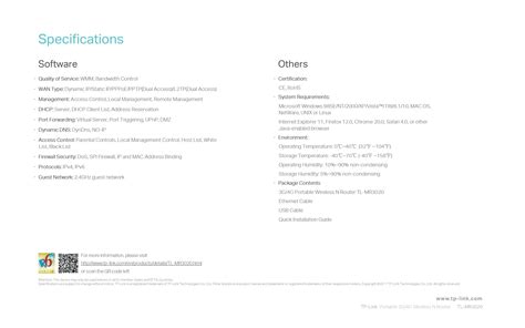 Tp Link Tl Mr3020 Portable 3g 4g Wireless N Router Security System Asia