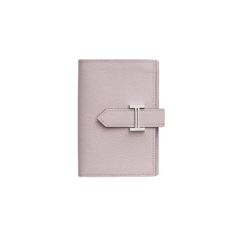 에르메스 베안 미니 지갑 앱송 And 팔라듐 하드웨어 모브 빨 Hermes Kream