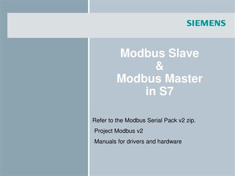 PPT Modbus Slave Modbus Master In S7 PowerPoint Presentation ID 3780208