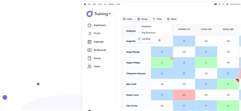 Online Skills Matrix Cloud Assess Product Feature