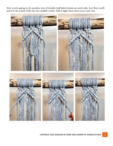 macrame pattern pdf tutorial instant download diy macrame wall etsy
