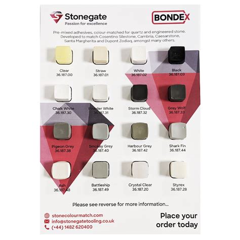 Bondex Colour Chart Stonegate Tooling