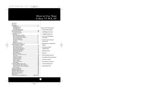 COBRA WX ST HOW TO USE MANUAL Pdf Download ManualsLib