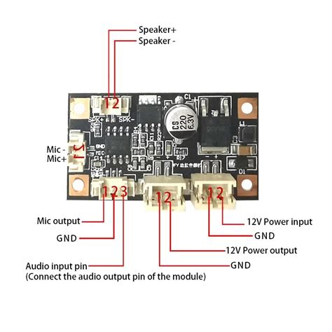 12v Ip Camera Voice Intercom Mic Audio Mixer Speaker Alert Digital