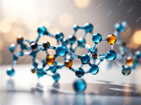 Premium Ai Image Science Background With Molecule Or Atom Abstract