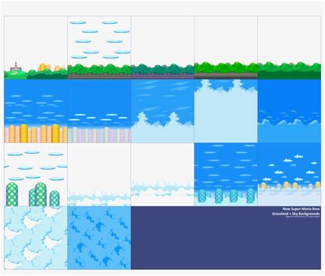 Grassland And Sky New Super Mario Bros Grasslands Background
