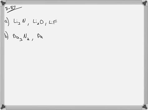 SOLVED Write Formulas For The Compounds Formed From The Element On The Left And Each Of The