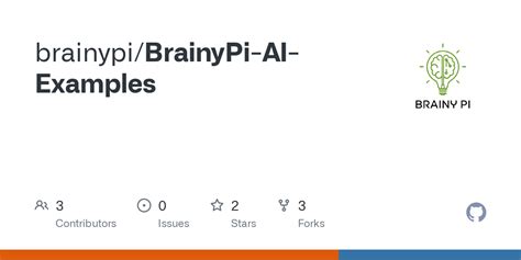 GitHub Brainypi BrainyPi AI Examples