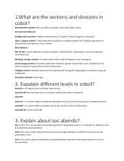 Understanding COBOL Sections Levels And File Access Explained Course Hero