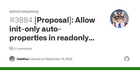 Proposal Allow Init Only Auto Properties In Readonly Structs Issue Dotnet