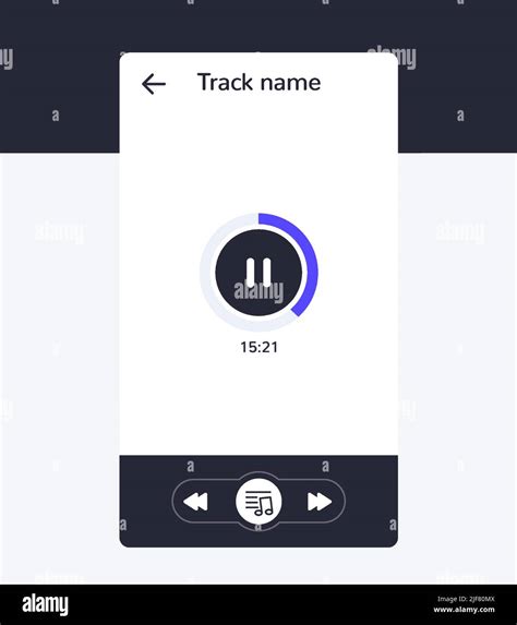 Audio Player Interface Mobile App Design Stock Vector Image And Art Alamy