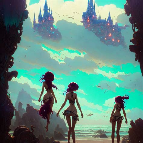 Girl With Thong Steampunk Fantasy Castle By The B By Ziggyxdust On