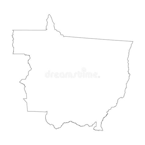 Mato Grosso Outline Map Stock Vector Illustration Of Cartography