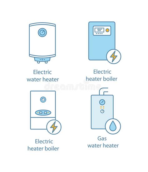 Heating Plumbing Electric Icons Stock Illustrations 101 Heating