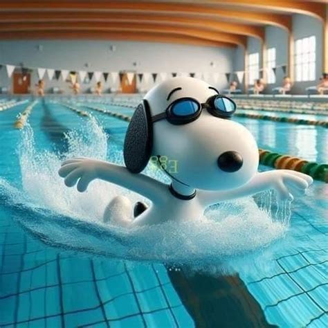 Snoopy Snoopy Diving Snoopy Pool Party Snoopy Swimming