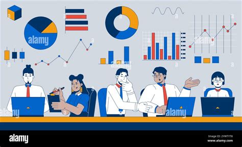 Teamwork Data Analytics 2d Illustration Concept Stock Vector Image And Art Alamy