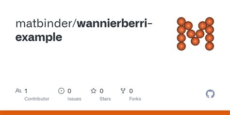 GitHub Matbinder Wannierberri Example