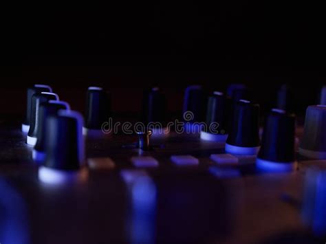 Dj Midi Controller At A Nightclub Party Lots Of Buttons And Knobs