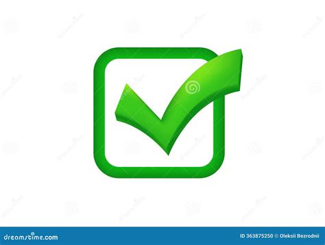 Green Checkbox Icon With Bold Check Mark Vector Illustration