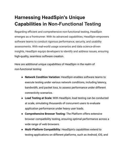Non Functional Testing Guide Exploring Its Types Importance And Toolspdf