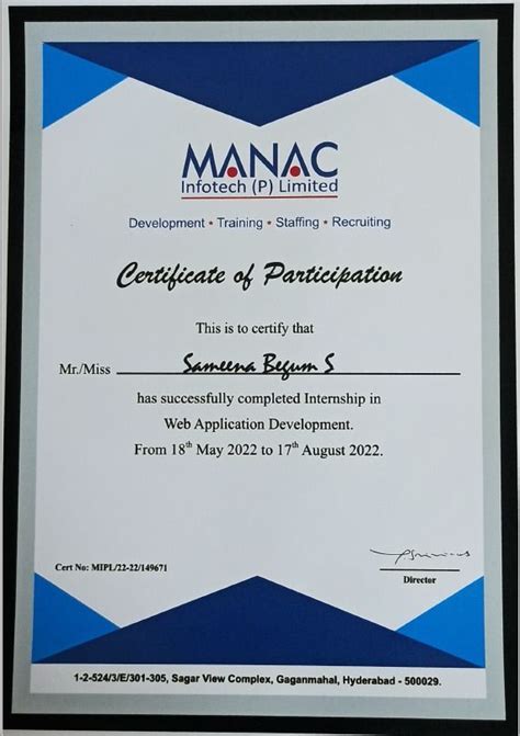 Sameena Begum S On Linkedin Im Happy To Share That Ive Obtained A
