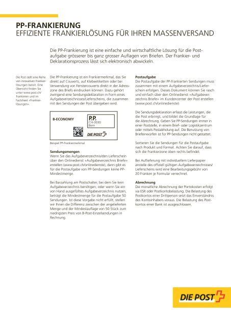 Briefe Pp Frankieren Factsheet