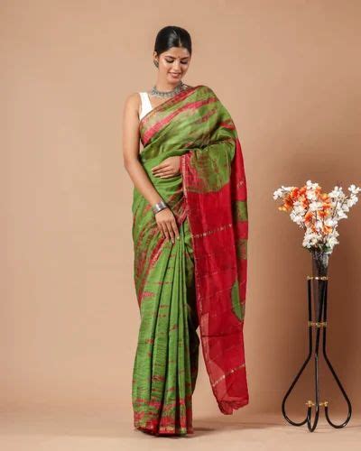Bagru Print Silk Sarees 55 M Separate Blouse Piece At ₹ 1450piece