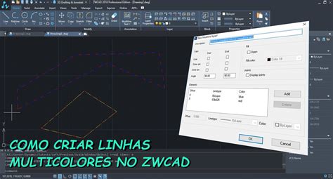 Como Criar Linhas Multicolores No Zwcad Software Cad Ibercad Software Cad