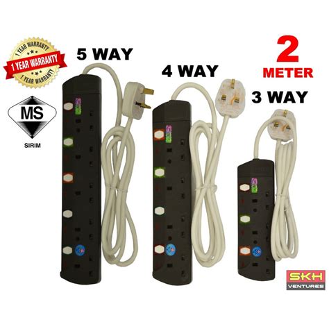 Tds 2m And 5m Extension Trailing Socket Plug Adapter 3way 4way 5way With Sirim Shopee Malaysia