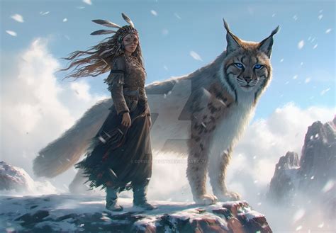 Indiana Girl With Giant Lynx By Odysseyorigins On Deviantart