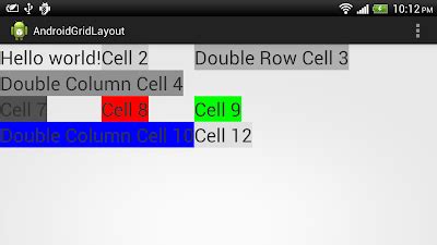 Android Er GridLayout
