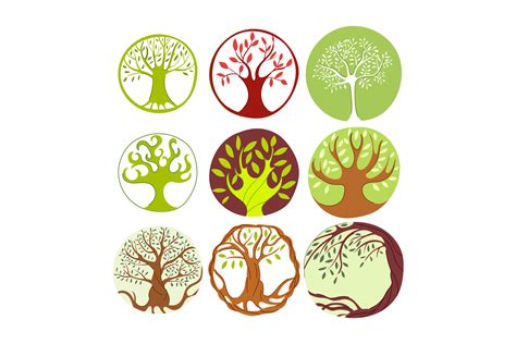 Tree Of Life Set Cartoon Graphic By Pikepicture Creative Fabrica