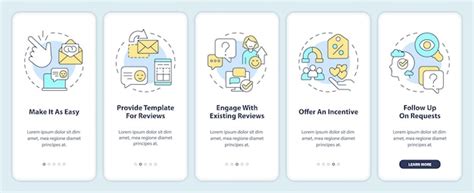 Premium Vector Encouraging Clients To Write Reviews Onboarding Mobile