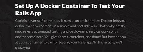 Ruby 如何用 Docker 来运行或部署，这篇文章很详细 求知久久编程学院 分享最新最流行最实用的 Web 前端与后端视频