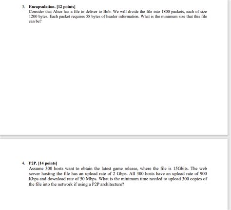 solved 3 encapsulation [12 points] consider that alice has
