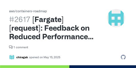Fargate Request Feedback On Reduced Performance For Fargate Tasks