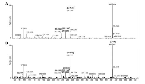 Quadrupole Time Of Flight Tandem Mass Spectrometry Qtof Ms Ms Spectra
