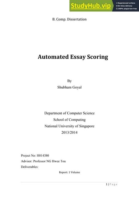 Automated Essay Scoring Pdf